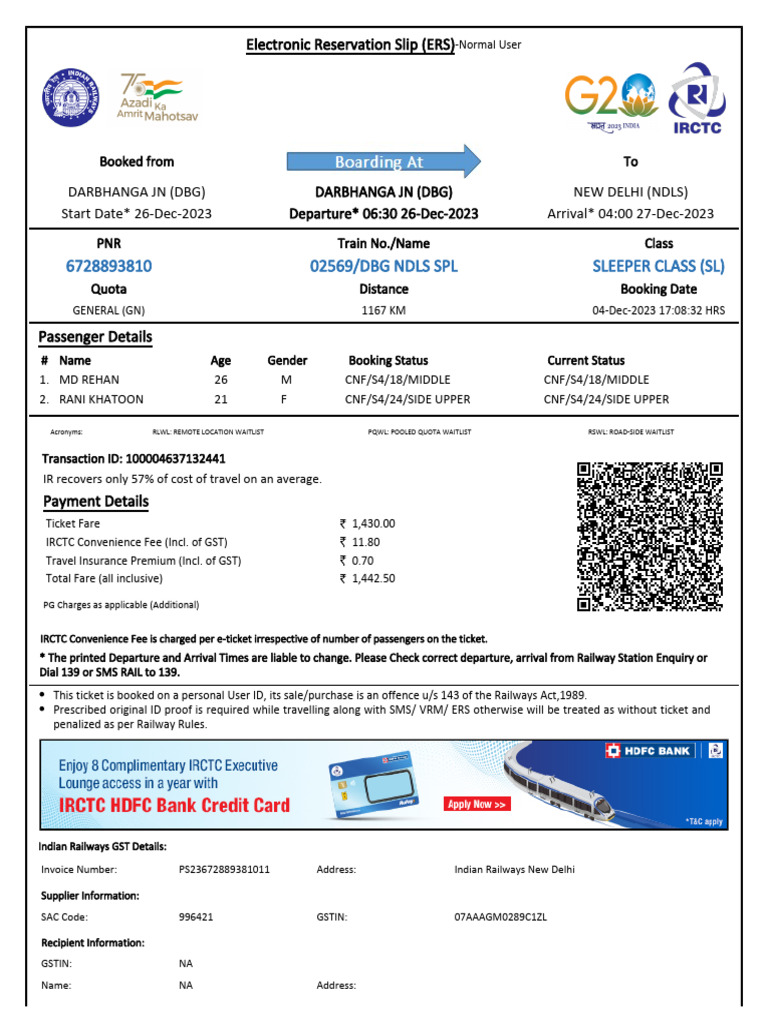 02569/DBG NDLS SPL Sleeper Class (SL) | PDF