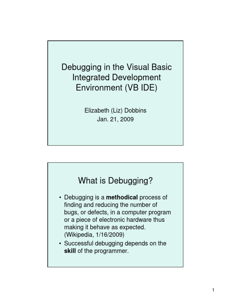 Dobbins Debugging | PDF | Debugging | Software Bug