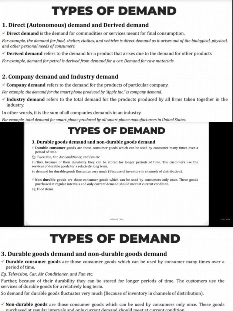 Types of Demand | PDF