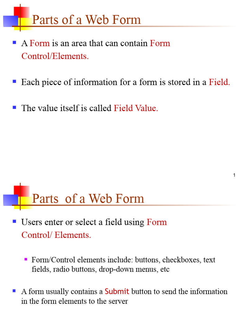 HTML Forms | PDF | Computing | World Wide Web