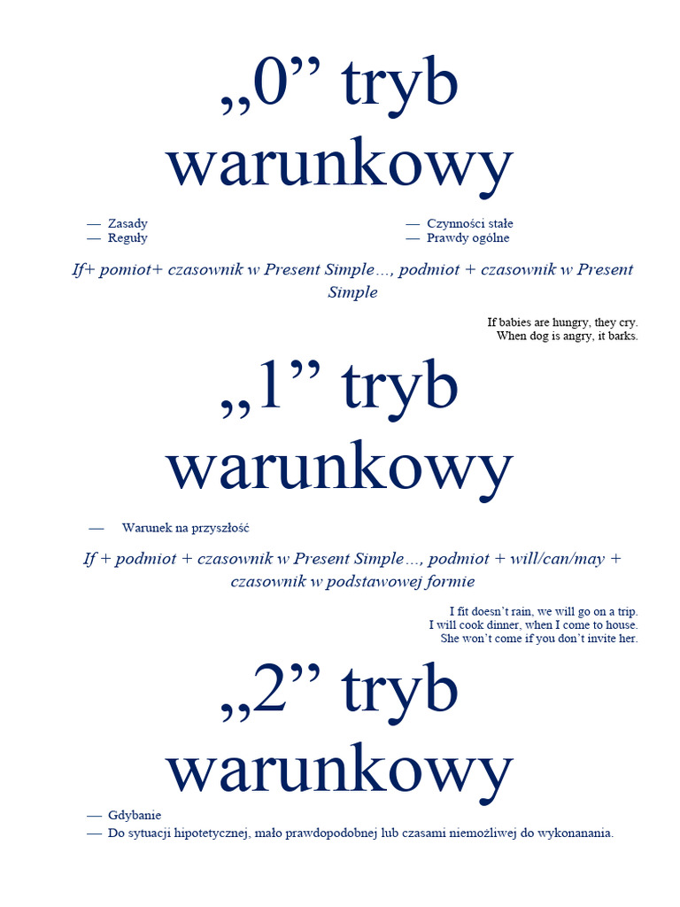 Tryby Warunkowe | PDF