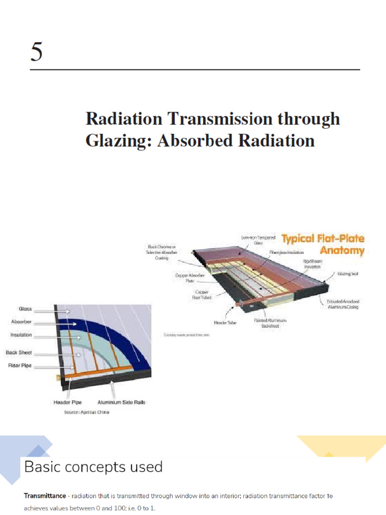 5 - Radiation Transmission Through Glazing (Absorbed Radiation) | PDF