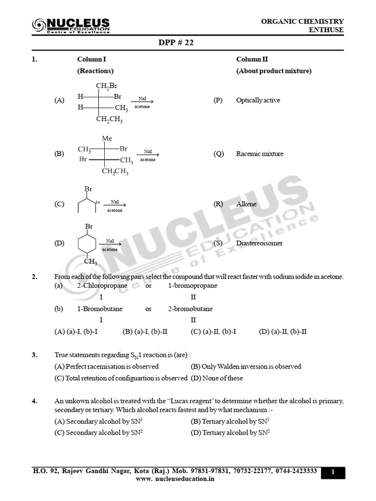 DPP 22 | PDF | Chemical Reactions | Chemistry