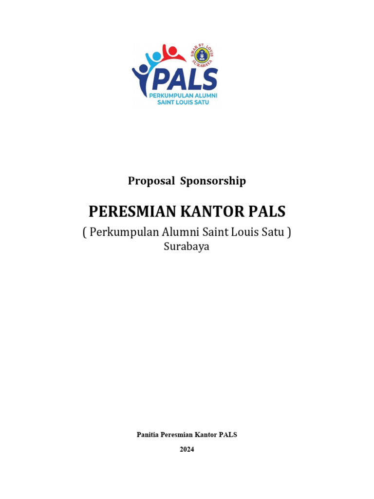 Proposal Sponsor Peresmian Kantor PALS | PDF