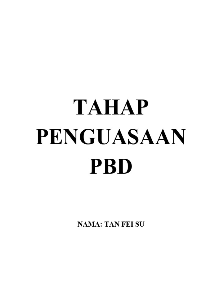 Tahap Penguasaan PBD | PDF