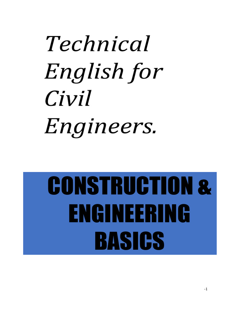 Technical English for Civil Engineers | PDF | Engineering | Heavy Equipment