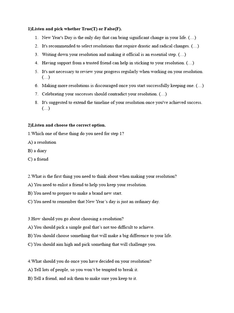 Worksheet Listening | PDF