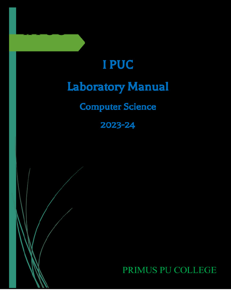 1st PUC Computer Lab Manual-2023 | PDF | Matrix (Mathematics) | C++ 1st PUC Computer Lab Manual-2023 | PDF | Matrix (Mathematics) | C++