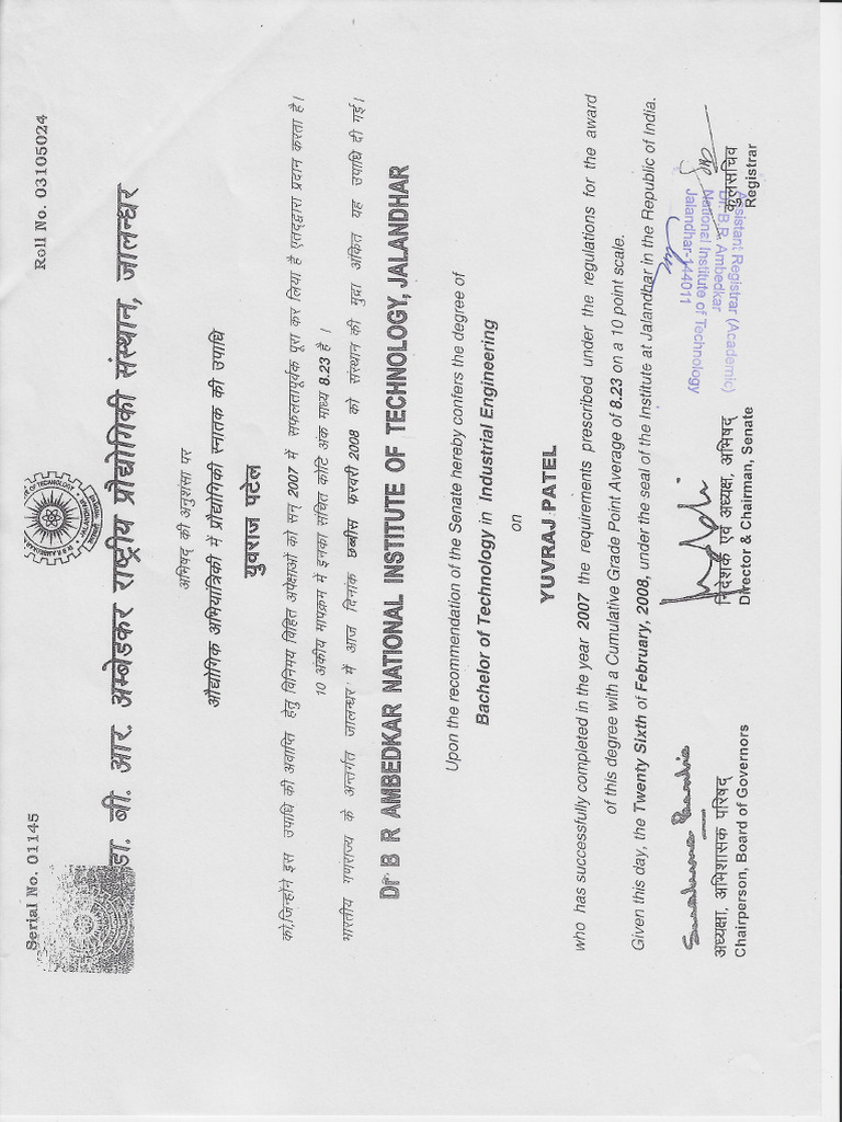 Graduation Certificate Attested | PDF