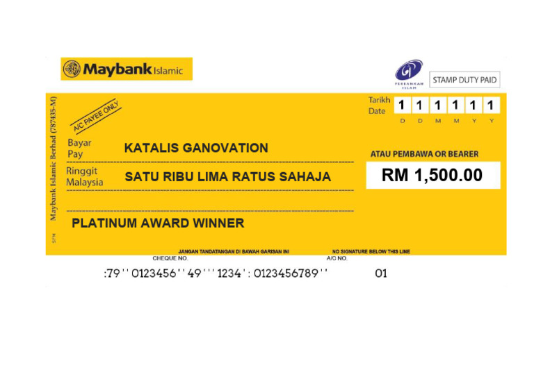 CEK DUIT CONTOH | PDF