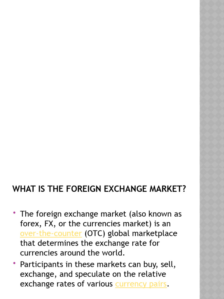 Foreign Exchange Market Final | PDF | Foreign Exchange Market | Futures ... Foreign Exchange Market Final | PDF | Foreign Exchange Market | Futures ...