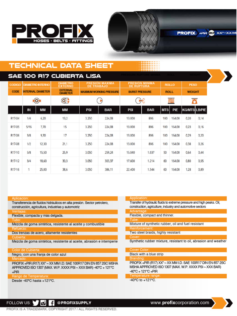 Ficha Tecnica R17 | PDF