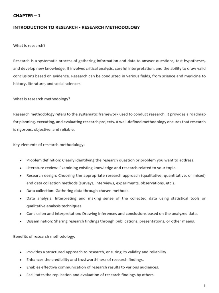 Research Methodology | PDF