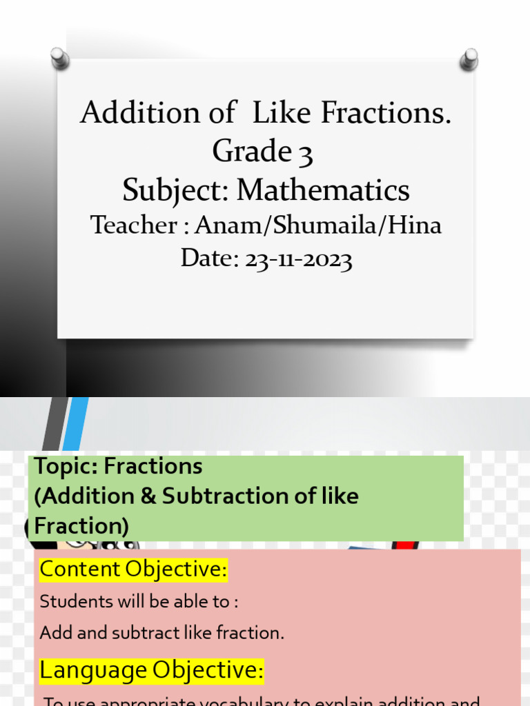 Addition of Fraction Updated | PDF