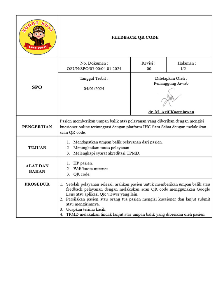 Spo Feedback QR Code | PDF