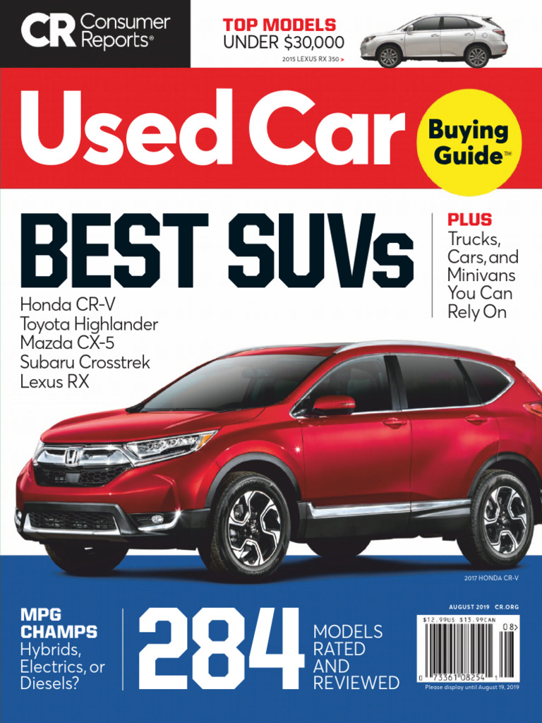 Consumer Reports Used Car Buying Guide - August 2019 | PDF