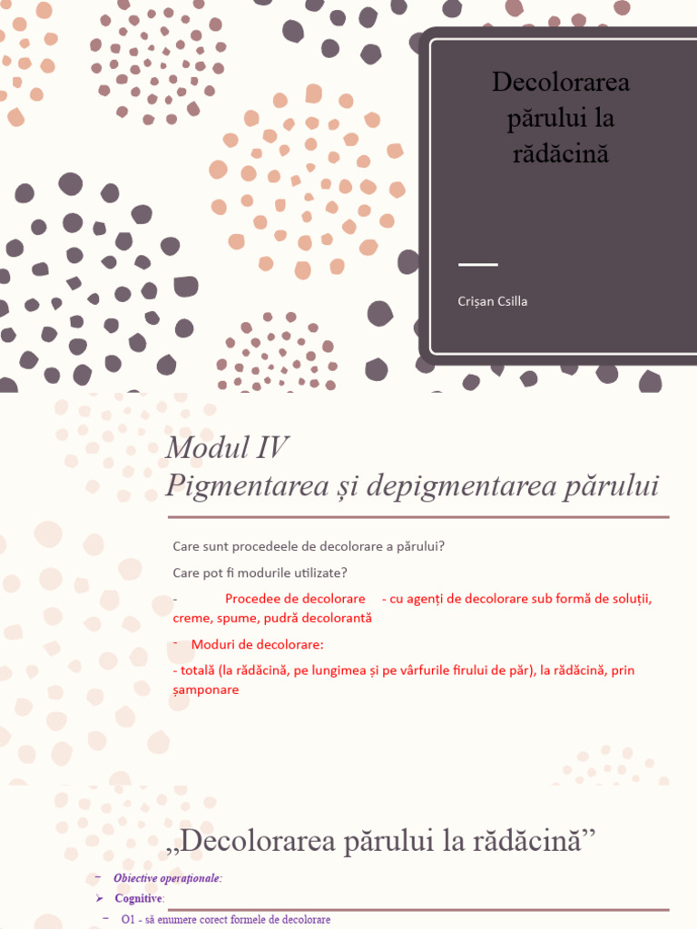 Decolorarea Parului La Radacina | PDF