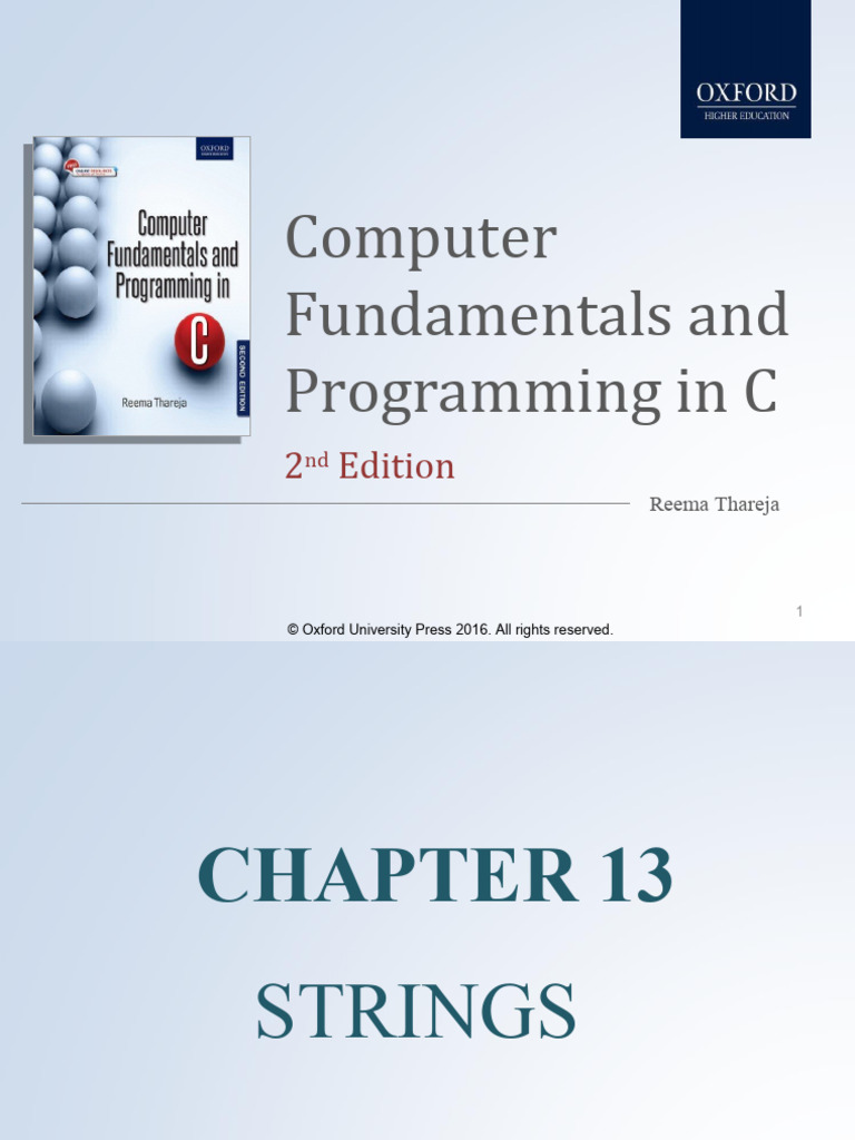Chapter 13 Strings | PDF Chapter 13 Strings | PDF