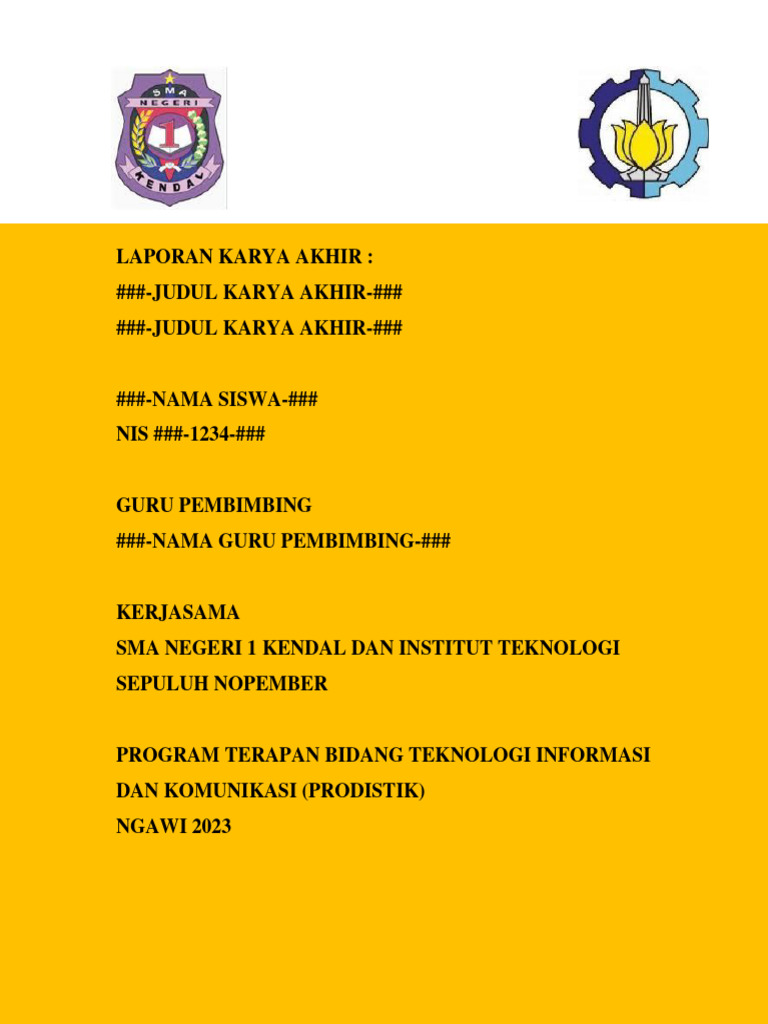 Contoh Format Karya Akhir 2023 | PDF