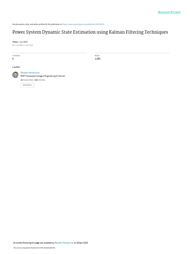 1.kalman Filter Good Paper | PDF