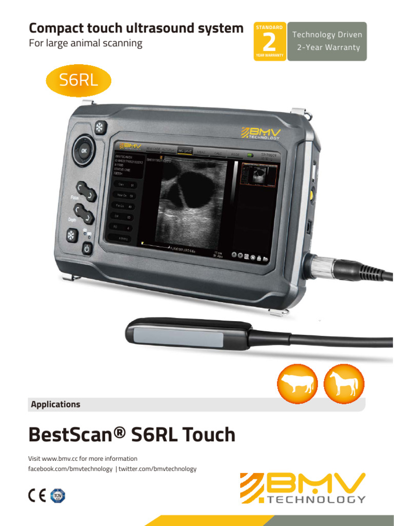 Brochure BestScan S6 Touch Veterinary Ultrasound System Midres EN V18.2 | PDF