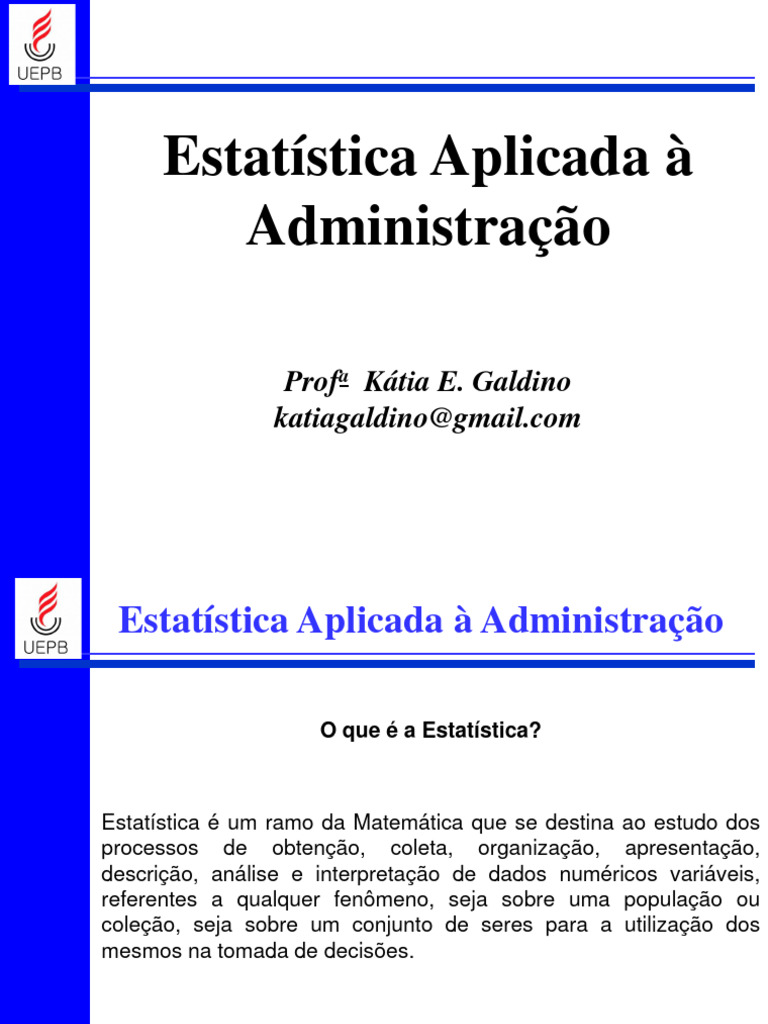 Estatística Aplicada À Administração | PDF