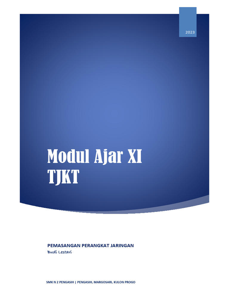 Modul Ajar XI - 2 Pemasangan Perangkat Jaringan | PDF | Karier & Perkembangan