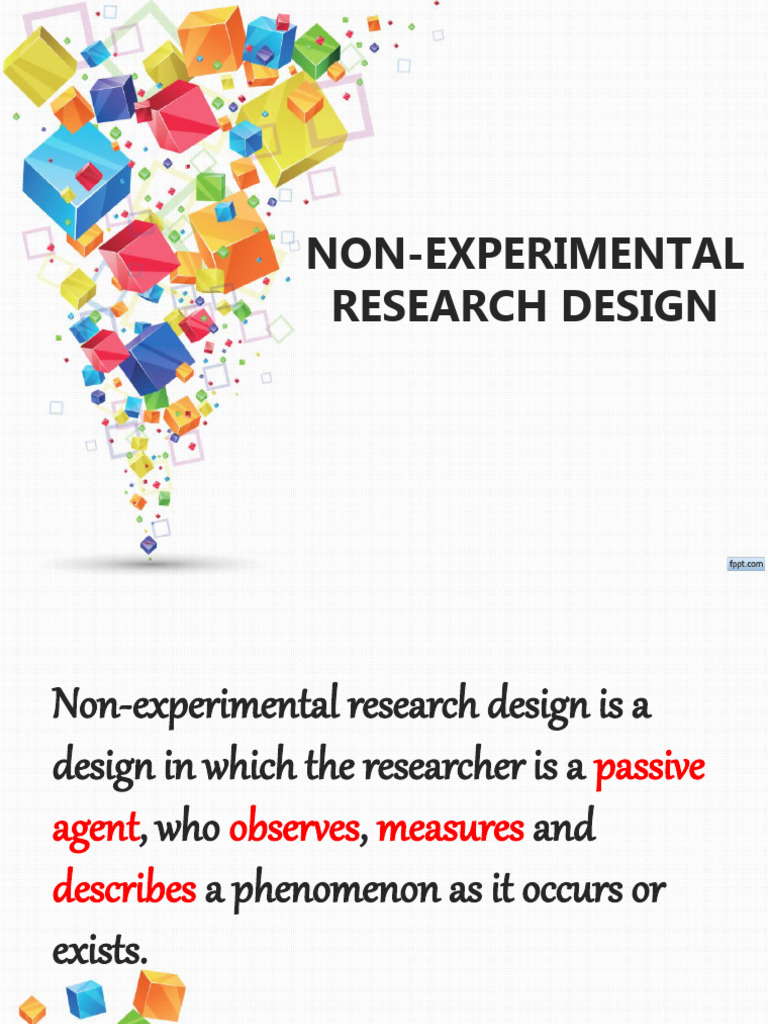 Non Experimental Research Design | PDF