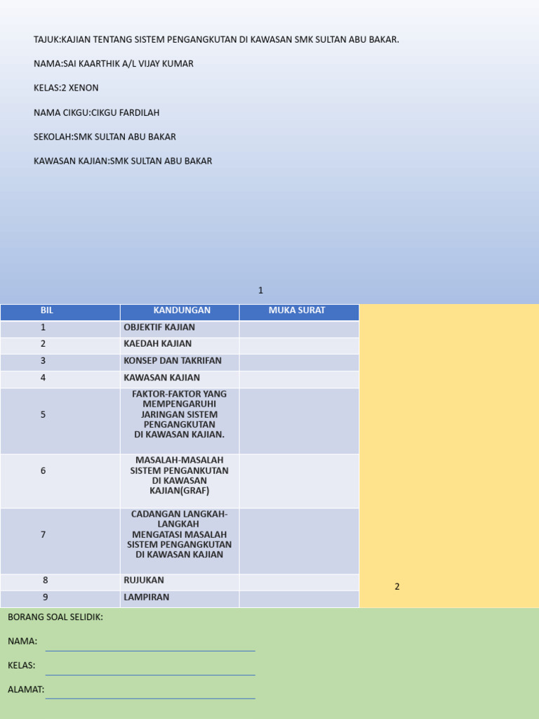 Geo Folio Form 2 | PDF