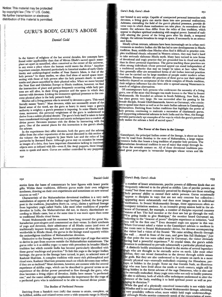 Gold-Gurus Body - Gurus Abode | PDF