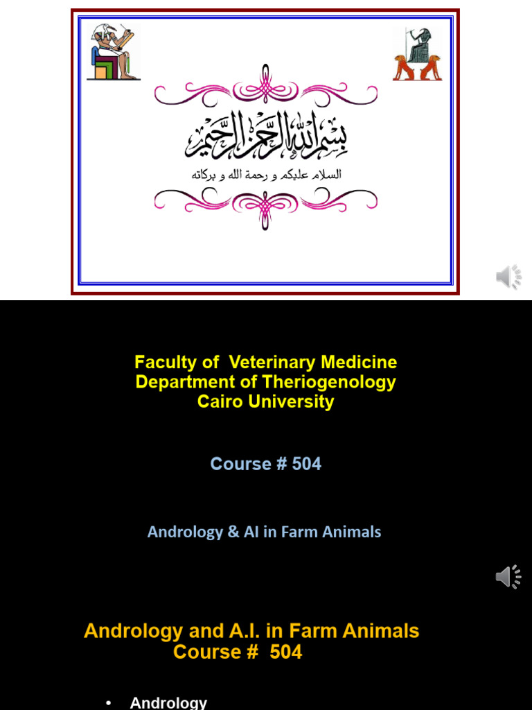 Andrology in Farm Animal Reproduction | PDF