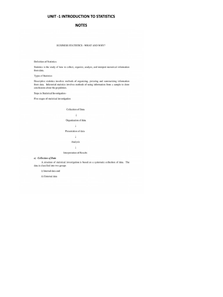 Stats Unit1 | PDF