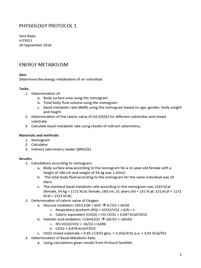 Physio PROTOCOL 1 | PDF
