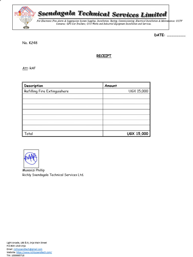 Raf Receipt | PDF