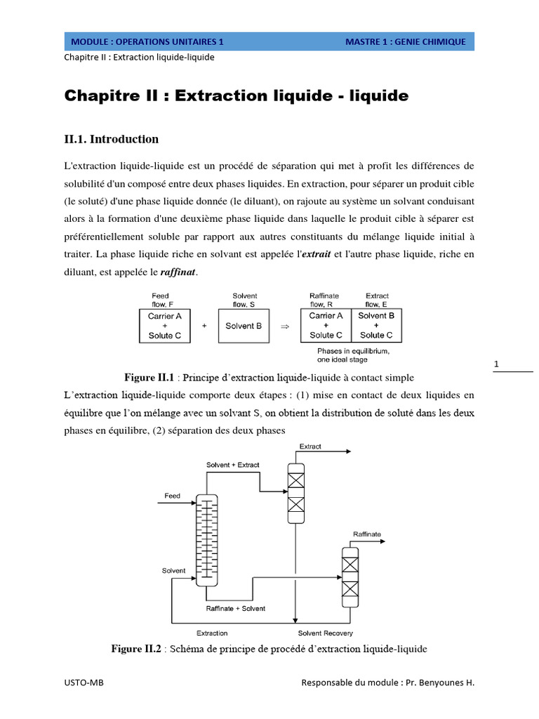 Chapitre 2 - Extraction Liquide-Liquide | PDF