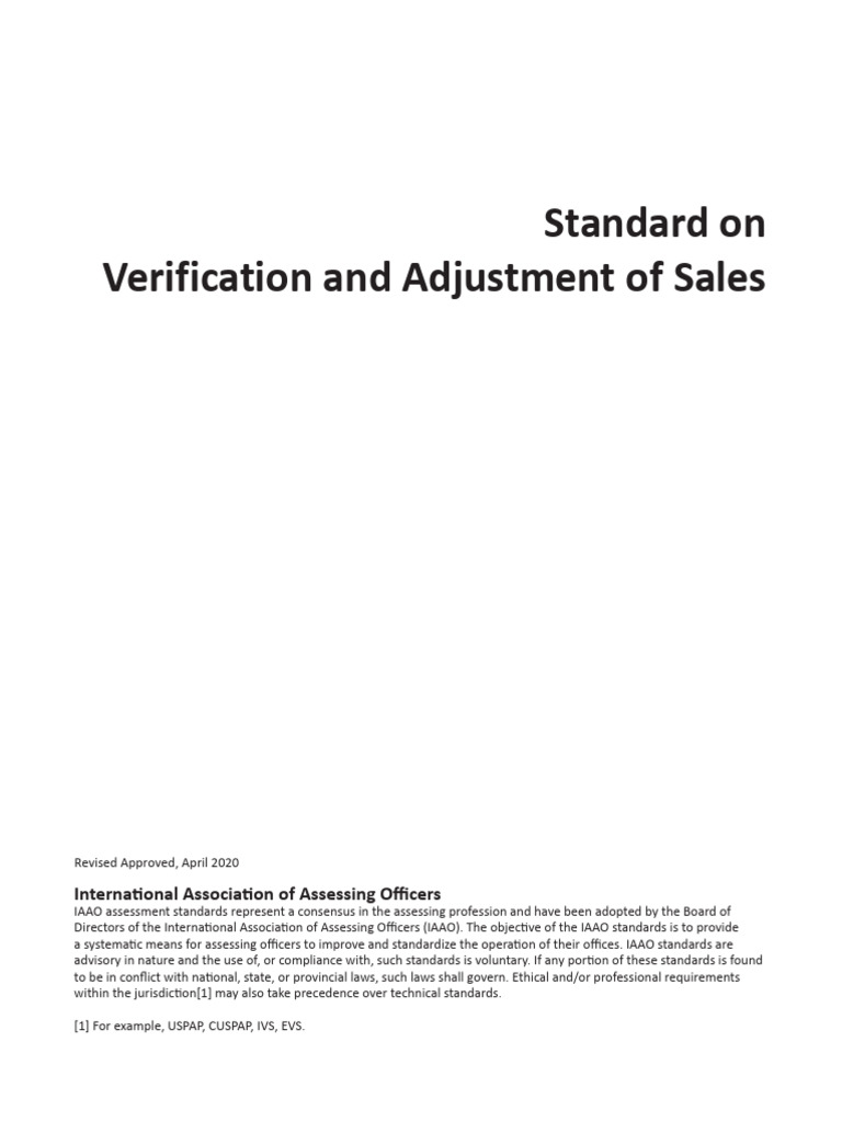 Verification Adjustment of Sales | Download Free PDF | Deed | Auction