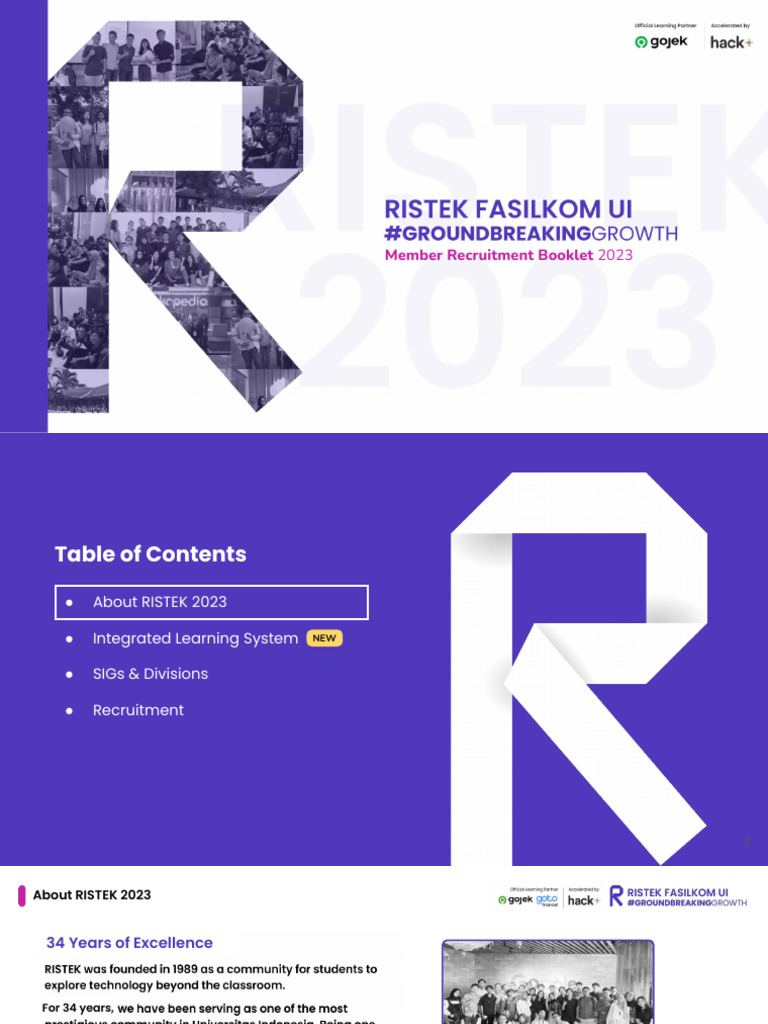 RISTEK 2023 Open Recruitment Booklet | PDF