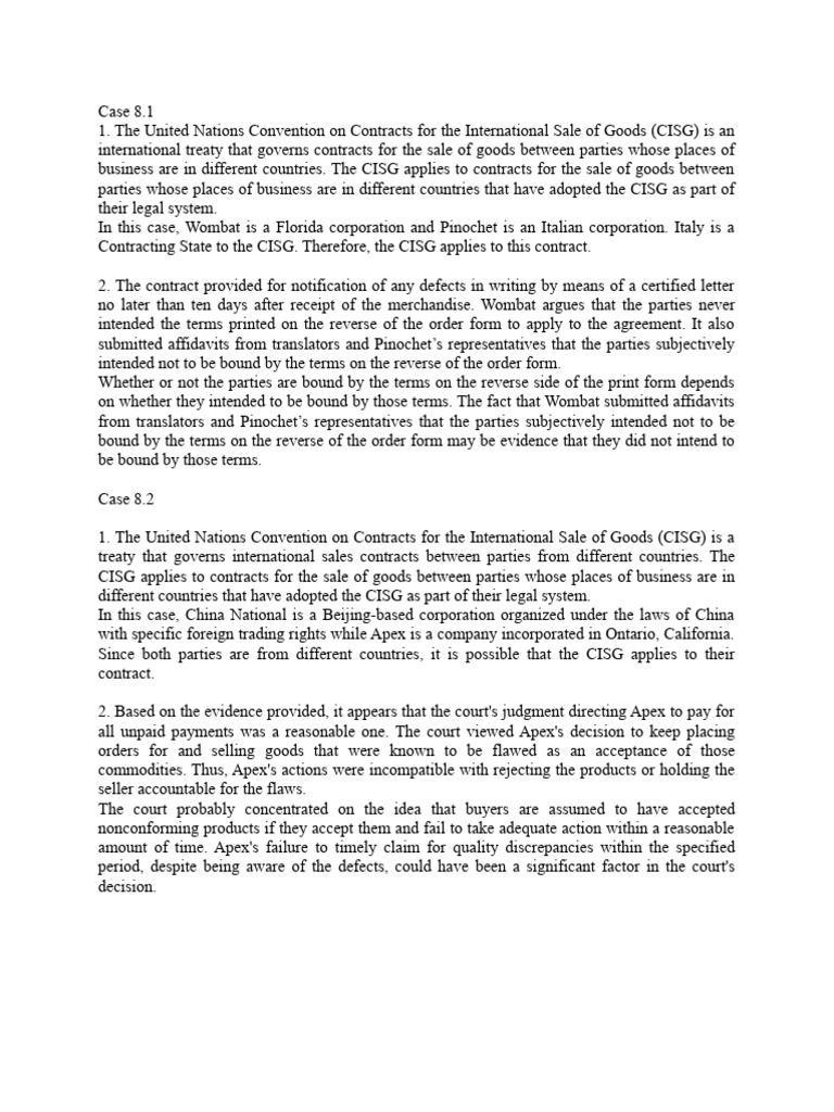 Case Study - Chapter 8 | PDF