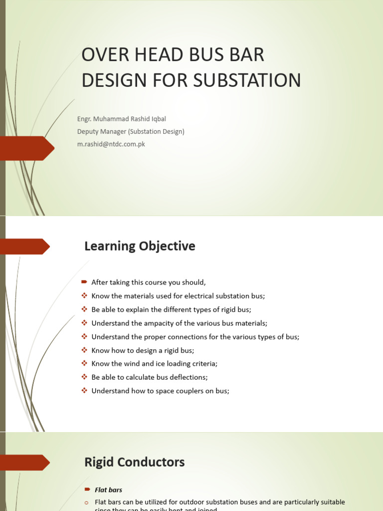 Substation Bus Bar Design Guide | PDF | Electrical Conductor ...