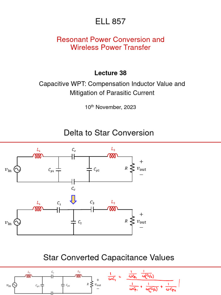 Lecture 38 - CWPT Compensation Inductor Value and Parasitic Current | PDF | Computers ...