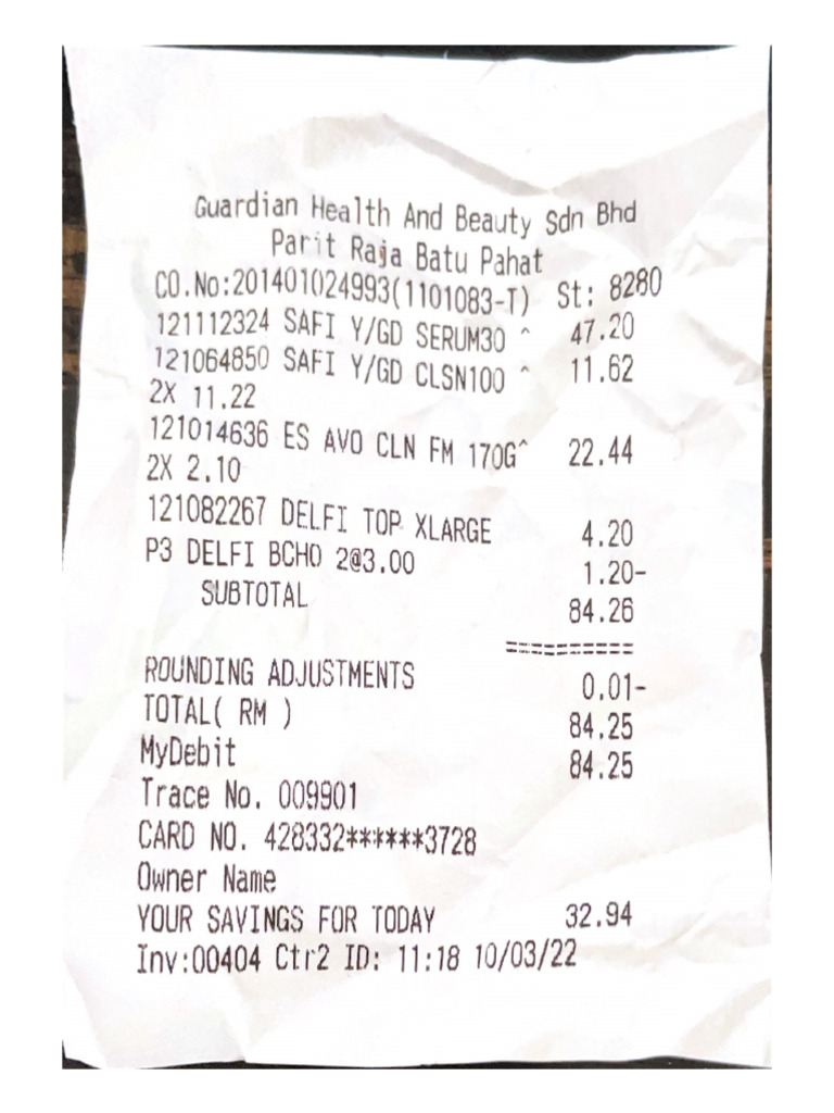 Guardian Health and Beauty SDN BHD | PDF