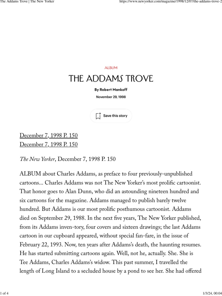 The Addams Trove The New Yorker | PDF