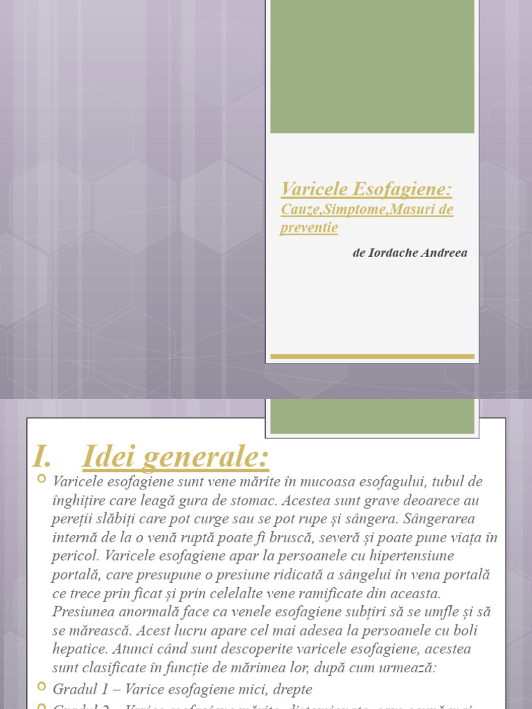 Varicele Esofagiene | PDF