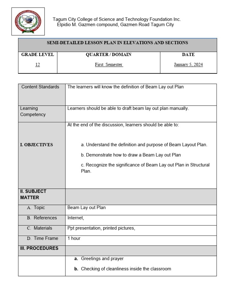 Beam Layout Plan | PDF | Beam (Structure) | Learning
