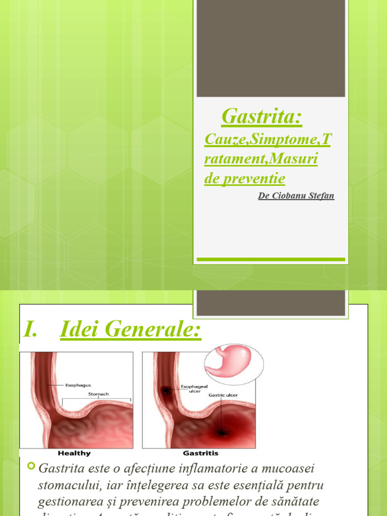 Gastrita Proiect Biologie | PDF