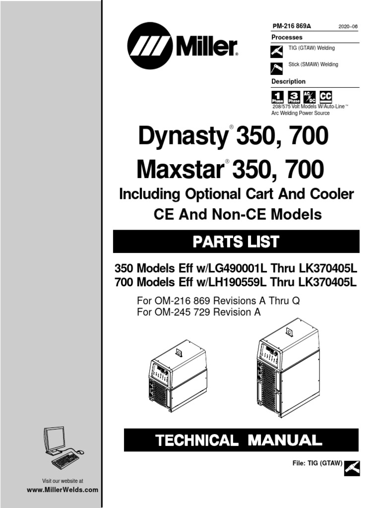 Dynasty 350, 700-Maxstar 350, 700 Spareparts List 2020 | PDF