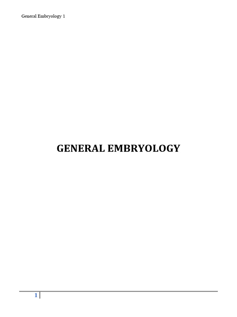 General Embryology | PDF