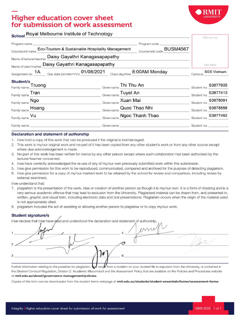 G01 Zootopia Asm1A Scenario Sustainable Tourism Report - Docx 2 | PDF ...