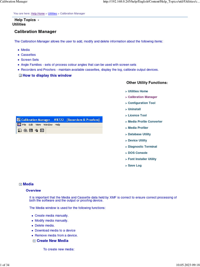 Calibration Manager | PDF | Button (Computing) | Comma Separated Values