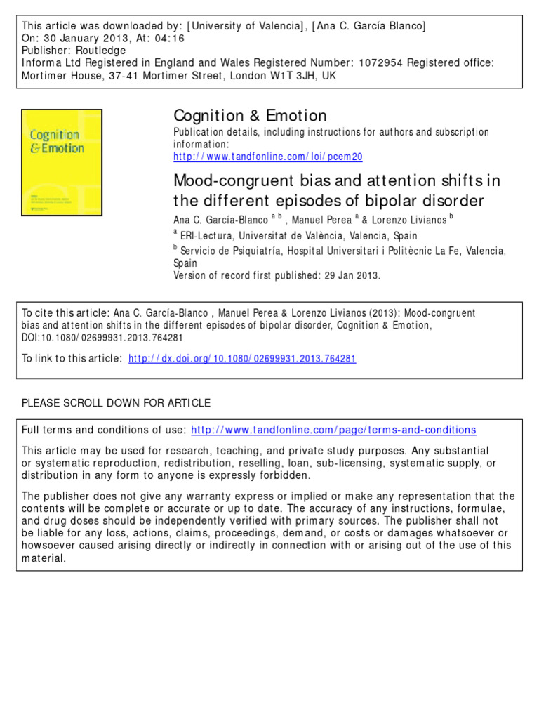 2013 - Mood-Congruent Bias and Attention Shifts in The Different ...